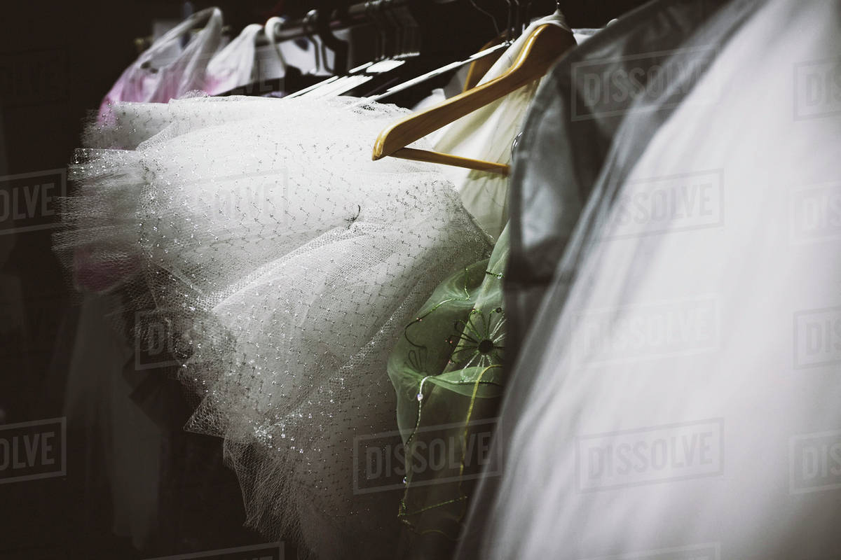 Ballet costumes and tutus on hangers;Beloeil quebec canada - Stock ...