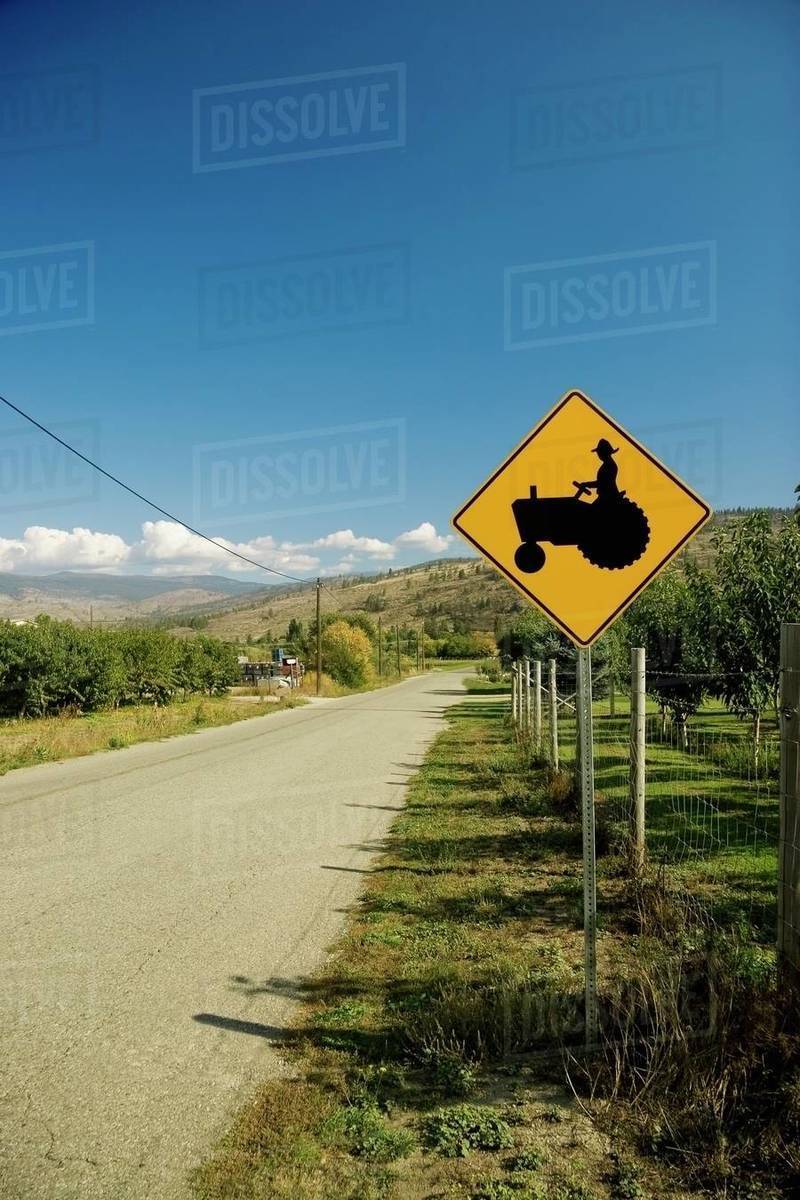 Tractor Crossing Sign - Royalty-free Stock Photo | Dissolve