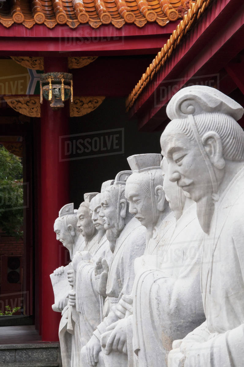 Confucius statues at a shrine;Nagasaki japan - Royalty-free Stock Photo ...