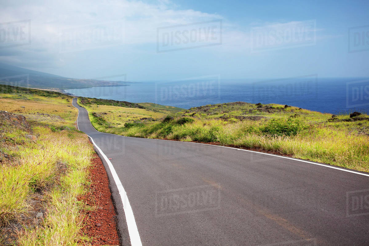 Piilani highway along kanaio coast;Maui, hawaii, united states of ...