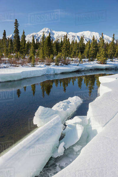 Jarvis river where it crosses the alacan highway south of kluane lake ...