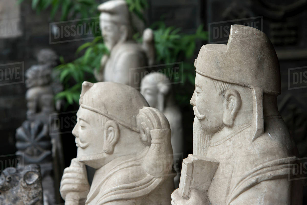 Statues at the Beijing Songtang Hall Museum;Beijing China - Royalty ...