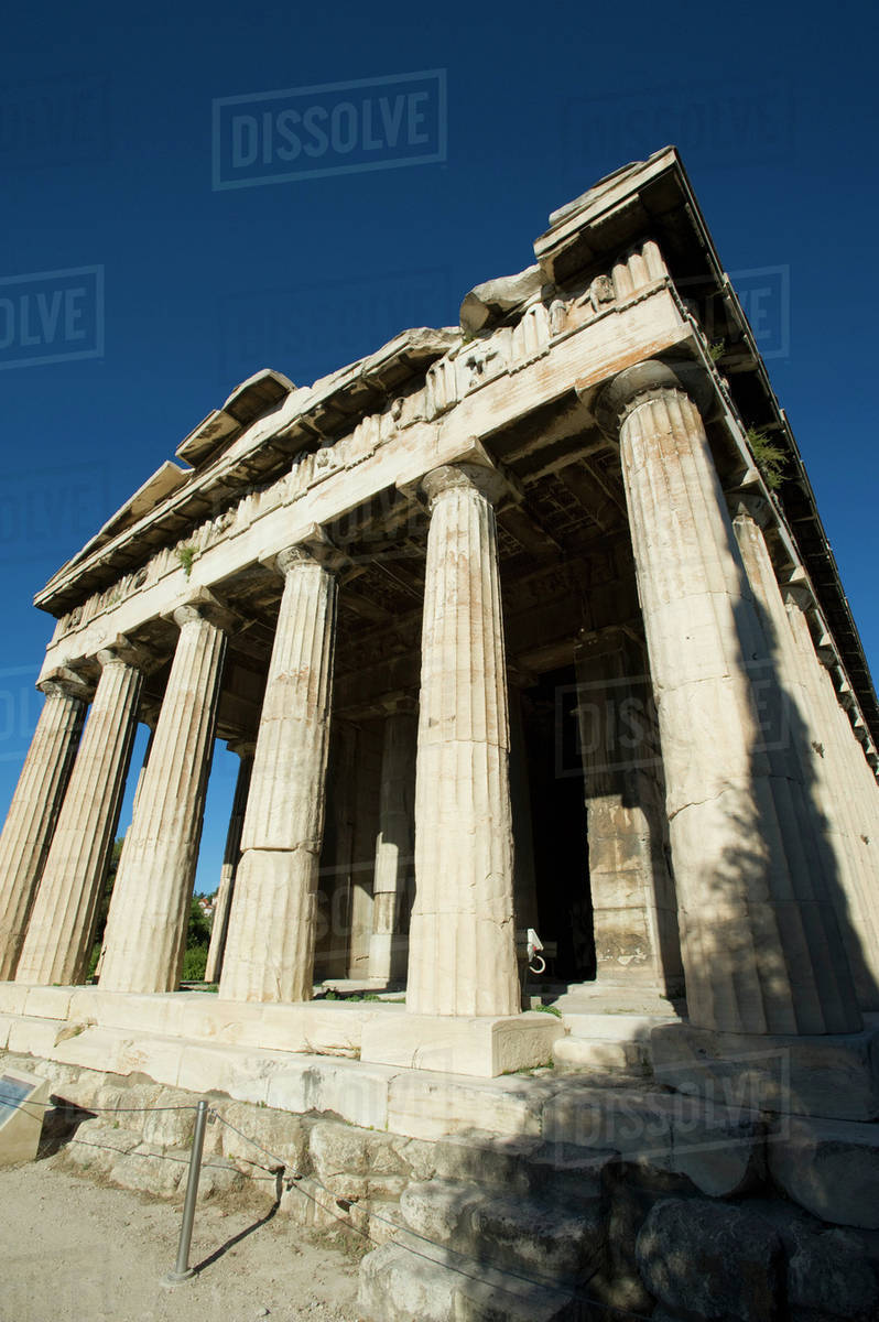 Temple of hephaestus in ancient agora of athens;Athens greece - Royalty ...