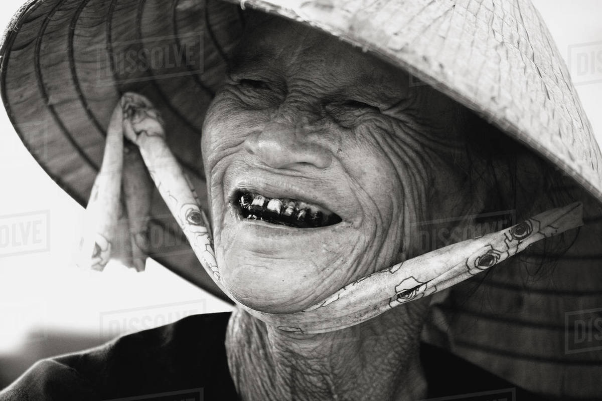 Native Woman Wearing Conical Hat, Vietnam - Royalty-free Stock Photo ...