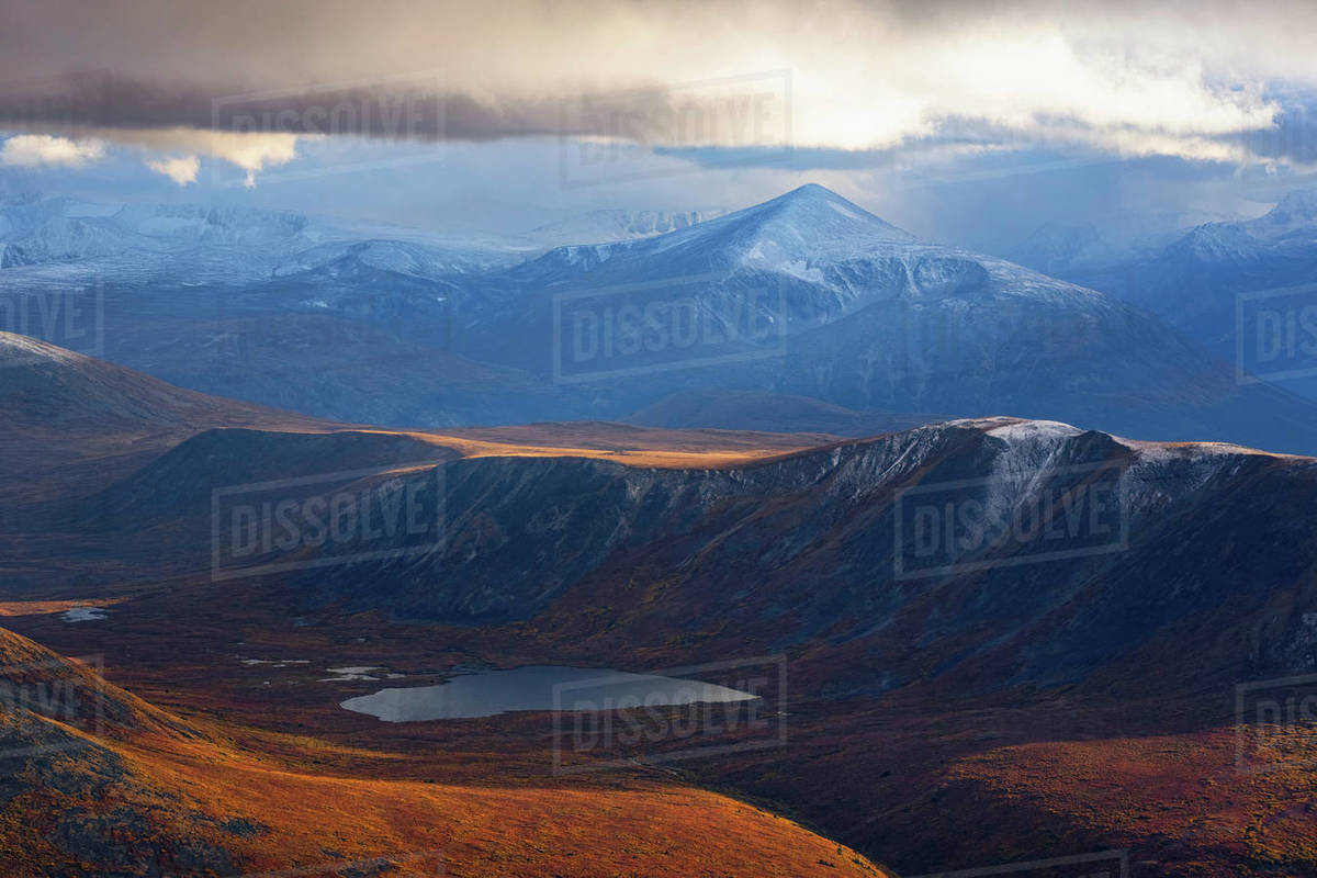 Aerial photos of the mountains surrounding Whitehorse, the capital of ...