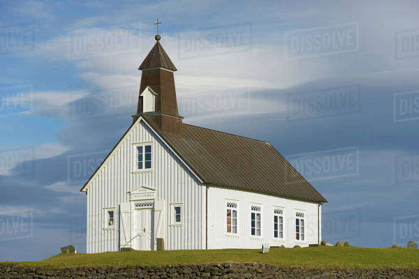 The Wooden Church Of Strandarkirkja; Porlakshofn, Arnessysla, Iceland ...
