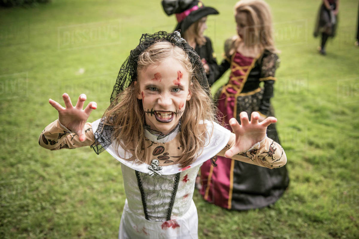 A child dressed in costume for Halloween Night. - Stock Photo - Dissolve