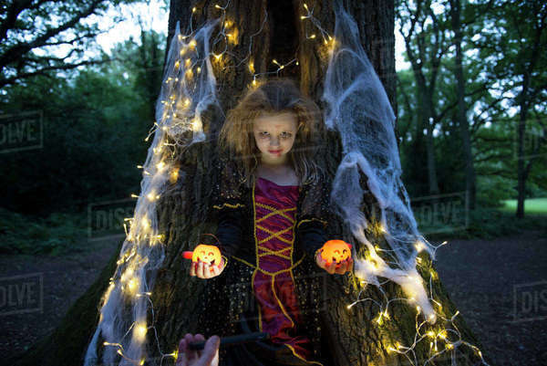 A child dressed in costume for Halloween Night. - Stock Photo - Dissolve