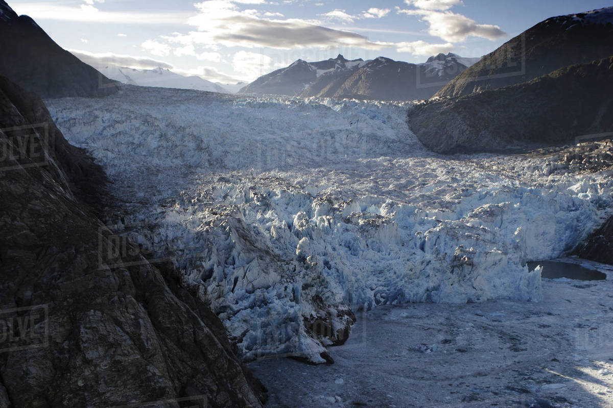 Tracy Arm Fjord is formed by a retreating glacier melting between ...