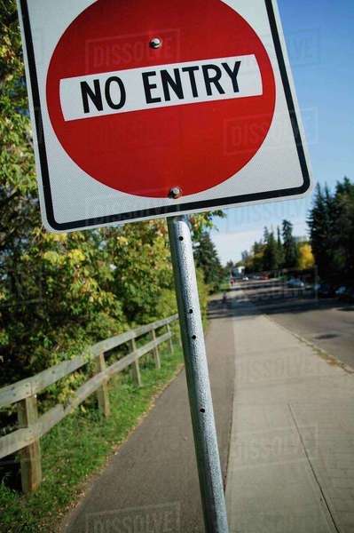 No Entry Sign - Stock Photo - Dissolve