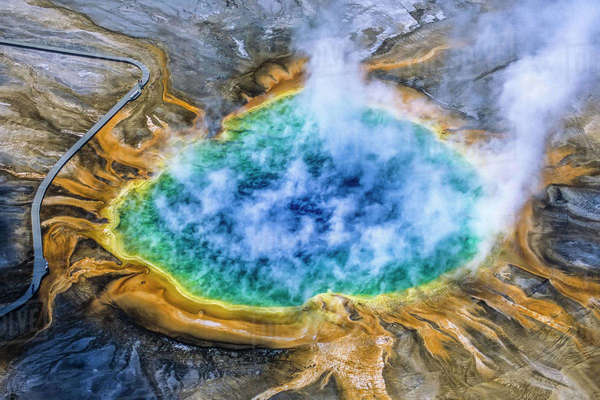 Grand Prismatic Spring is one of the largest and most beautiful ...