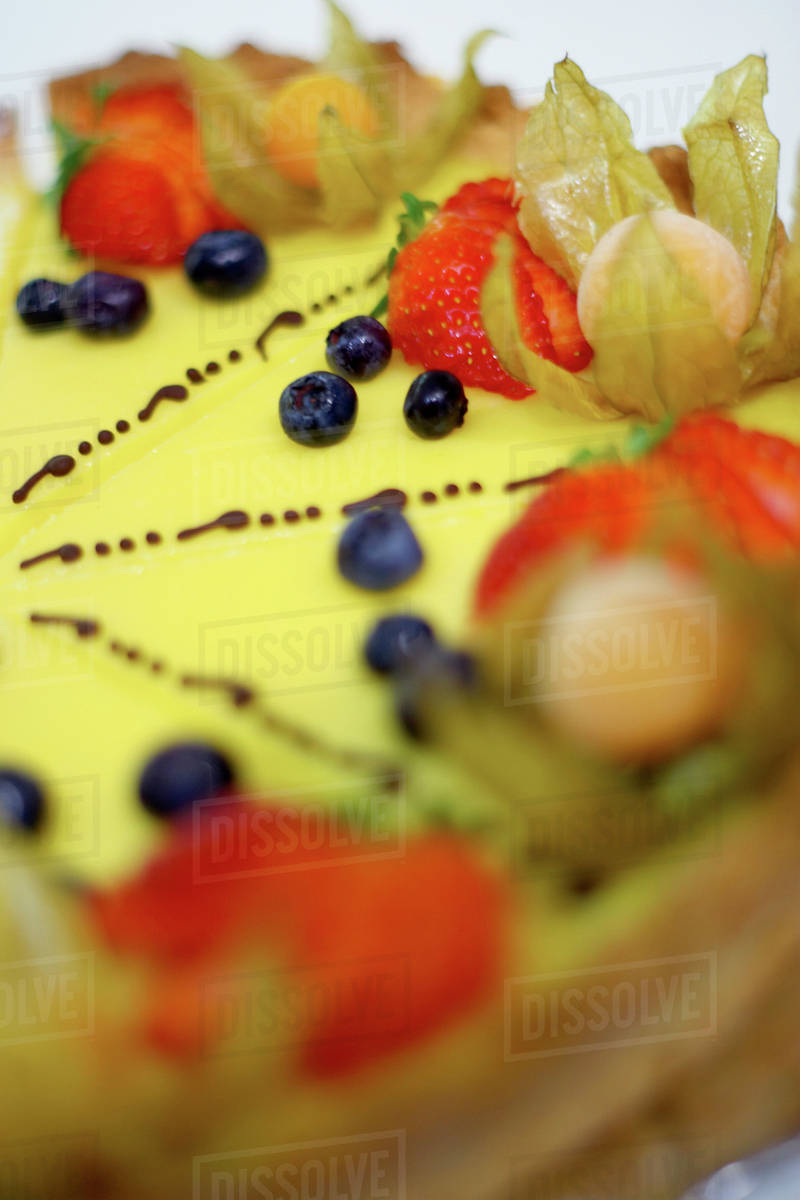 Detail Of Lemon Fruit Flan Dessert - Royalty-free Stock Photo | Dissolve