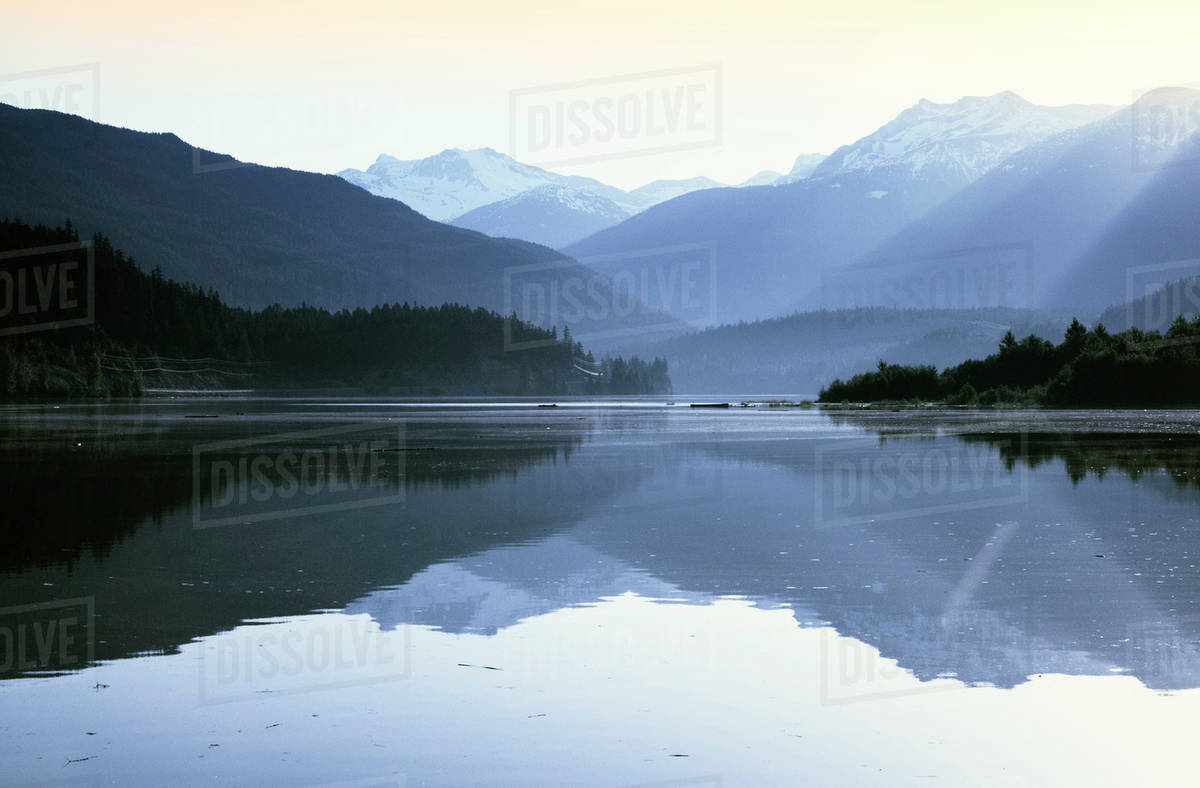 Green Lake And Reflection, Whistler, Bc Canada - Royalty-free Stock ...
