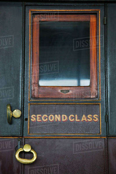 A door labeled 'second class';Shildon durham england - Royalty-free ...