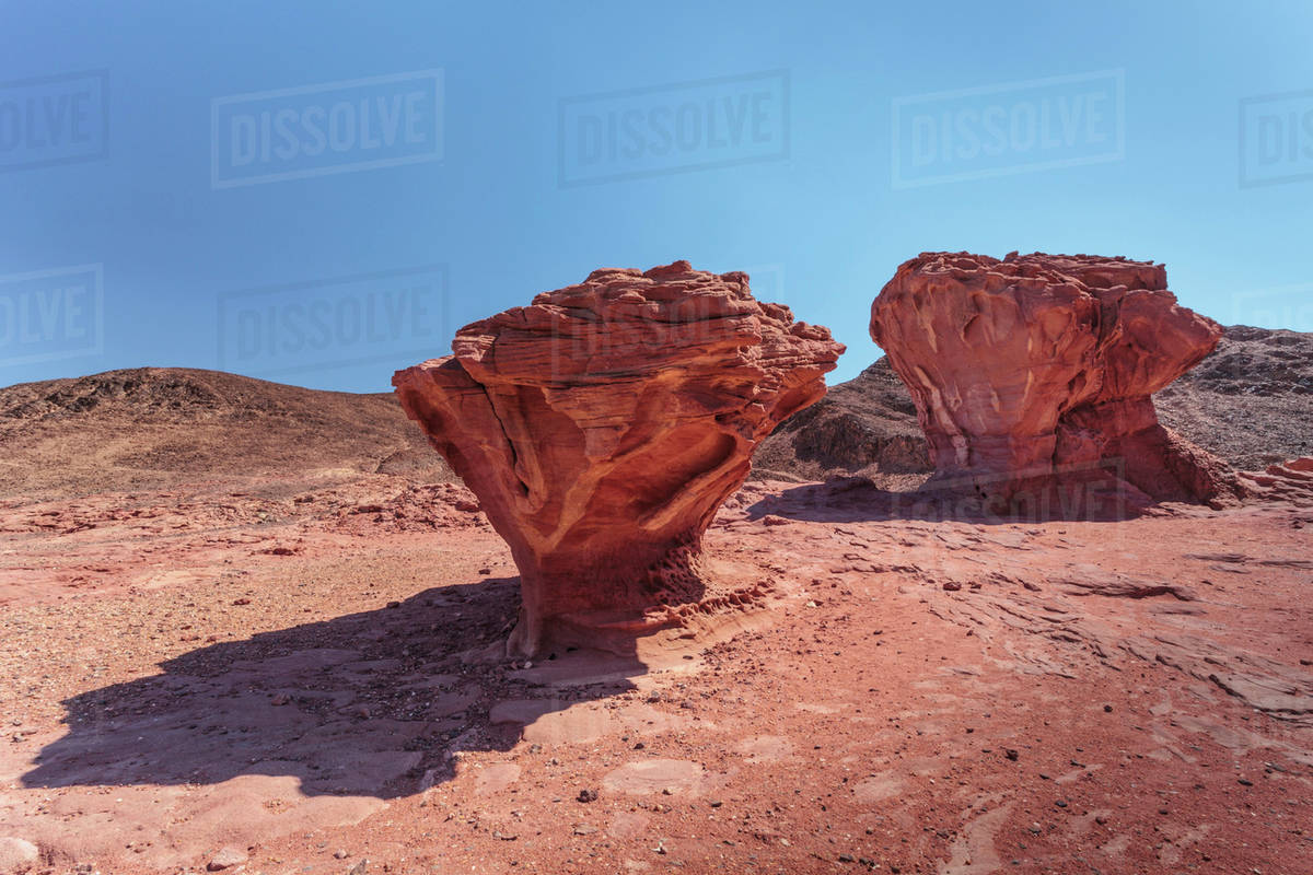 Rock formations;Timna park arabah israel - Stock Photo - Dissolve