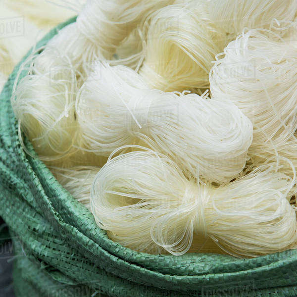 Wrapped pieces of white string in a bag;Lhasa xizang china - Royalty ...