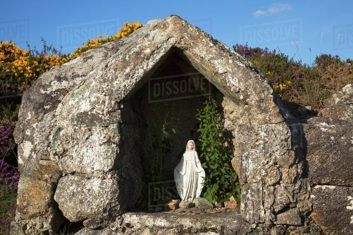 Virgin Mary Grotto; Carna, County Galway, Ireland - Stock Photo - Dissolve