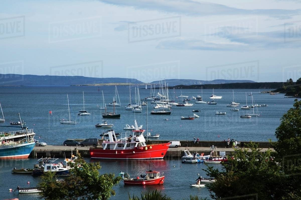 Boats In The Harbour; Schull, County Cork, Ireland - Stock Photo - Dissolve