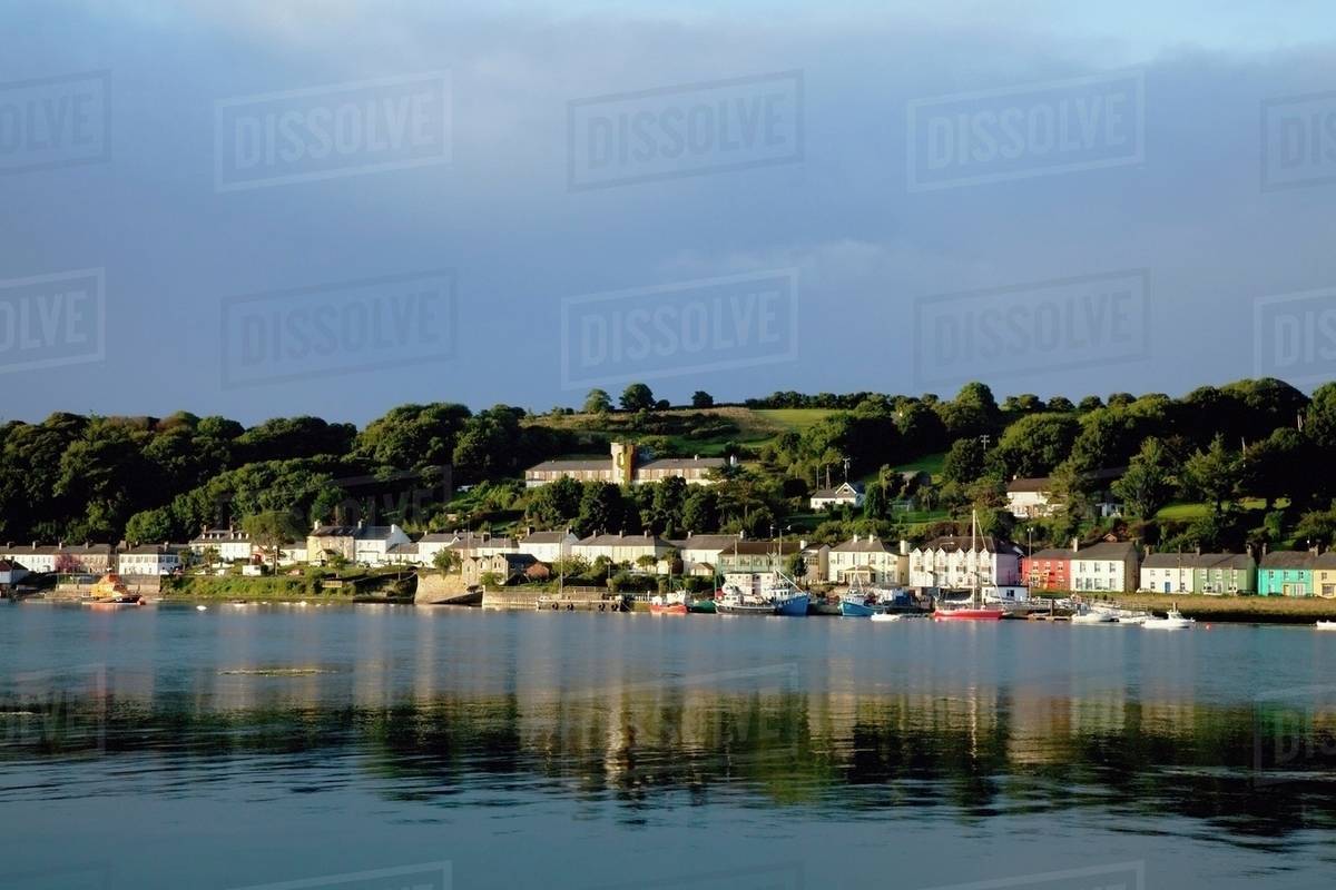 Village Waterfront Buildings; Courtmacsherry, County Cork, Ireland ...