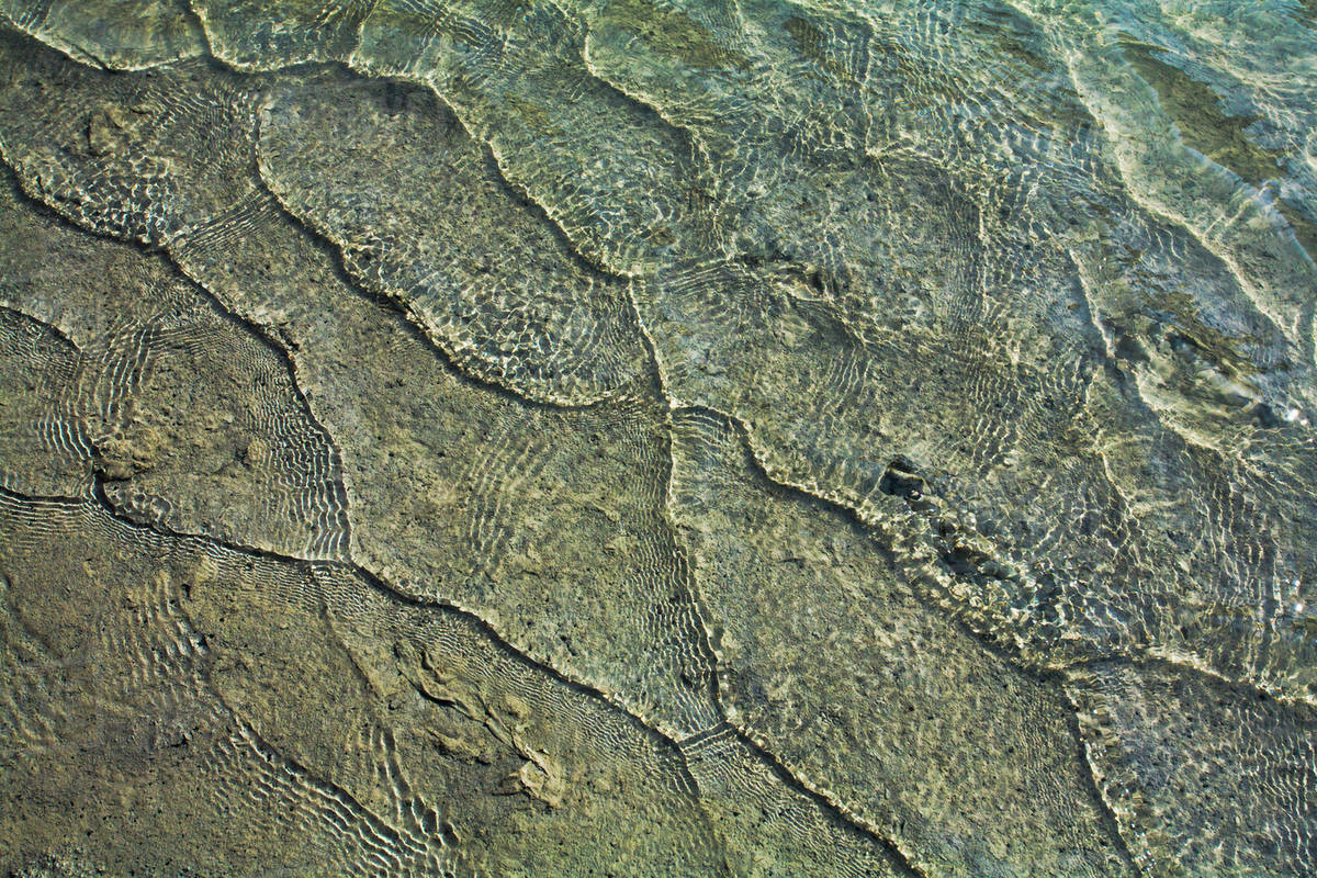 Ripples Along The Shore Of A Glacial Lake; Banff, Alberta, Canada ...
