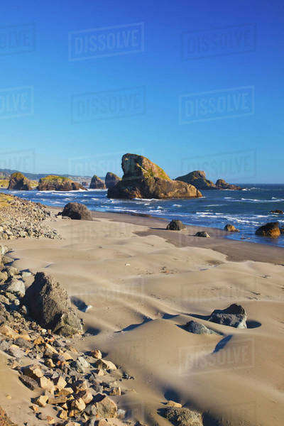 Rock Formations Along The Coast At Cape Sebastian State Park; Oregon ...