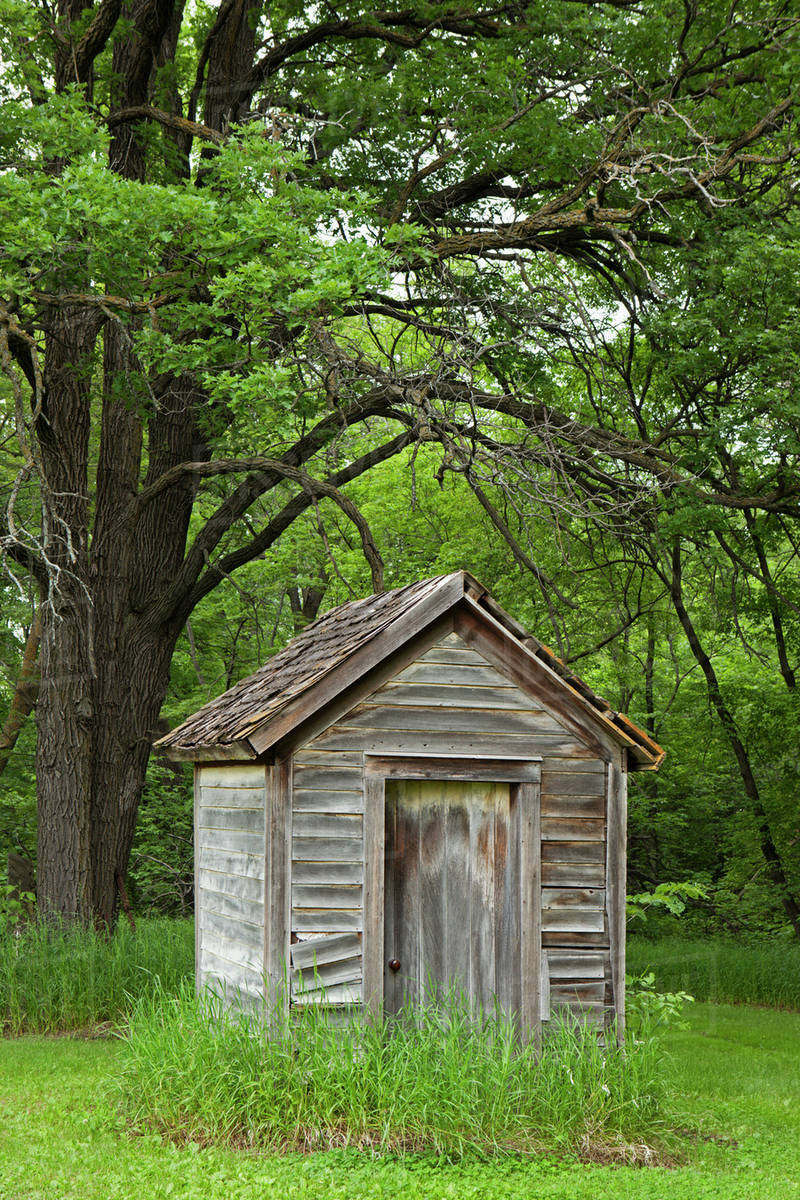Dilapidated Outhouse; Manitoba, Canada - Royalty-free Stock Photo ...
