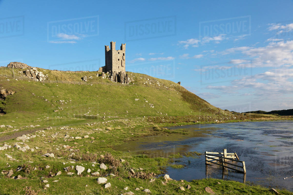 Dunstanburgh Castle; Northumberland, England - Royalty-free Stock Photo ...