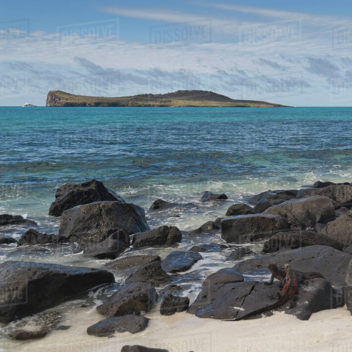 An Island In Gardner Bay; Galapagos, Equador - Royalty-free Stock Photo ...