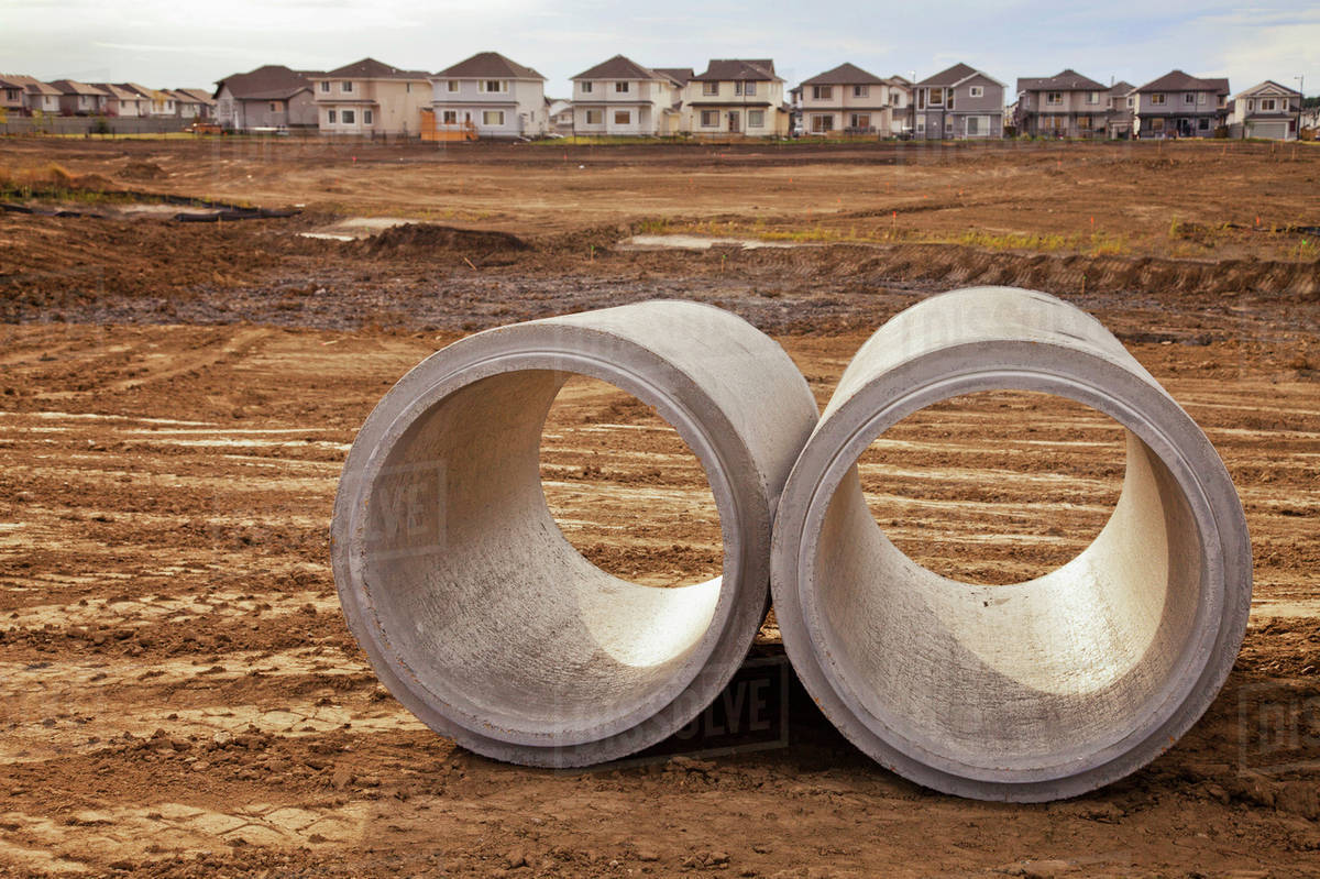 Infrastructure Development In A New Residential Area; Edmonton, Alberta ...