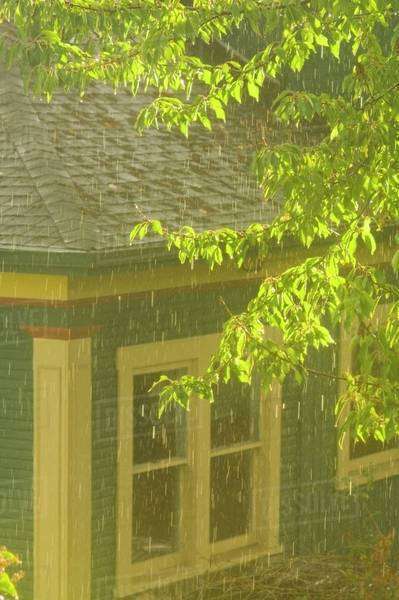Portland, Oregon, United States Of America; A House In The Rain In ...