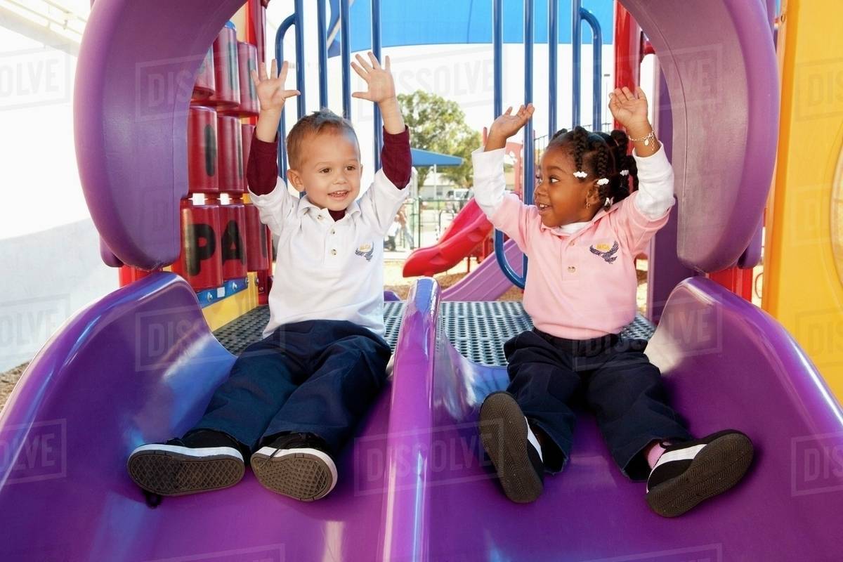 Fort Lauderdale, Florida, United States Of America; Two Young Children ...