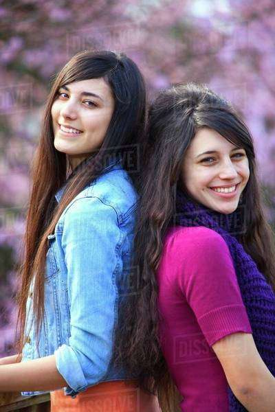 Portland, Oregon, United States Of America; Two Teenage Girls Standing ...