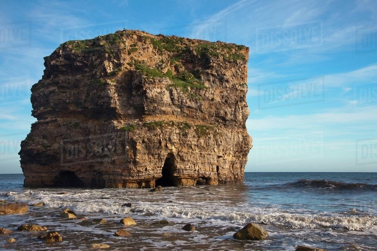 A Large Rock Formation On The Coast; South Shields, Tyne And Wear ...