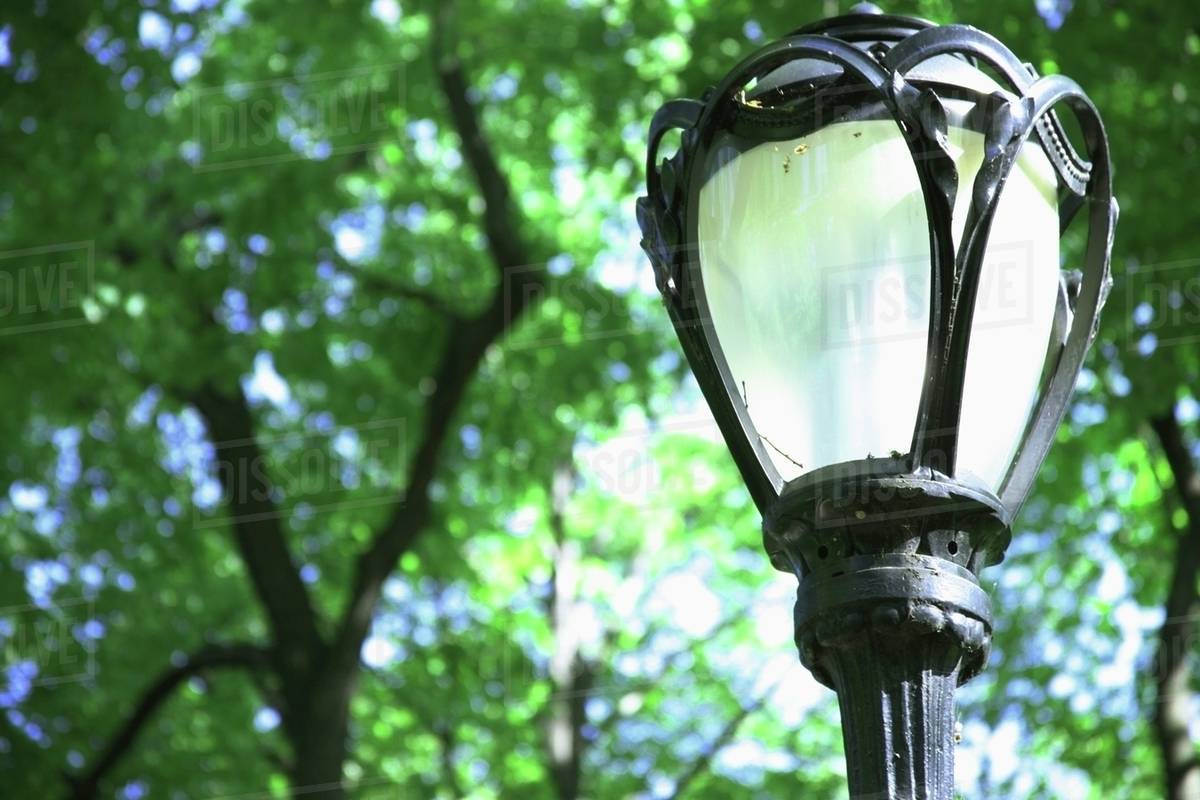 The Top Of A Lamp Post; Manhattan, New York City, New York, United ...