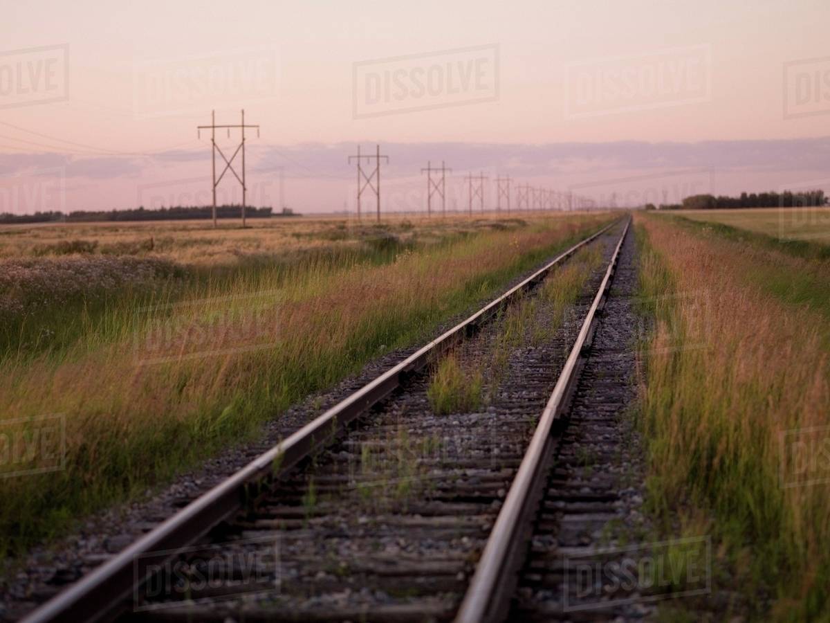 British Columbia, Canada; Train Tracks - Stock Photo - Dissolve