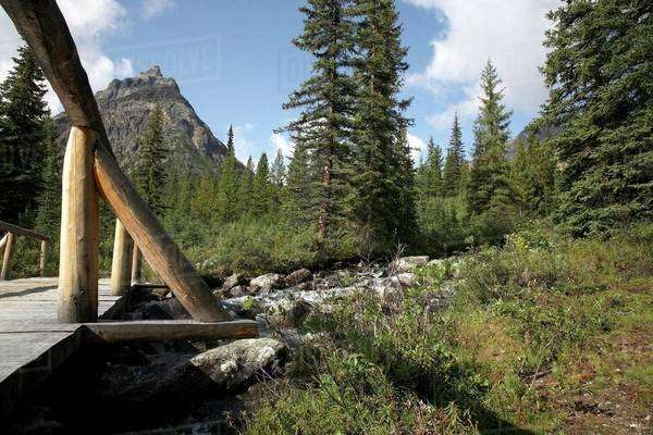 Bridge And Alpine View - Stock Photo - Dissolve