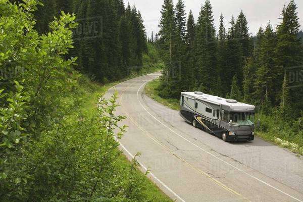 Motorhome On The Highway - Royalty-free Stock Photo | Dissolve