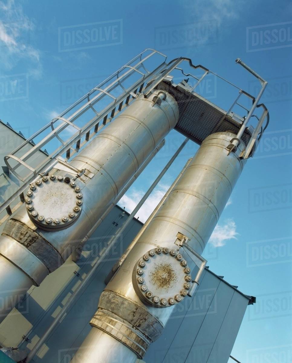 Smoke Stacks, Gas Plant - Royalty-free Stock Photo | Dissolve