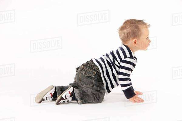 Little Boy Crawling - Royalty-free Stock Photo | Dissolve