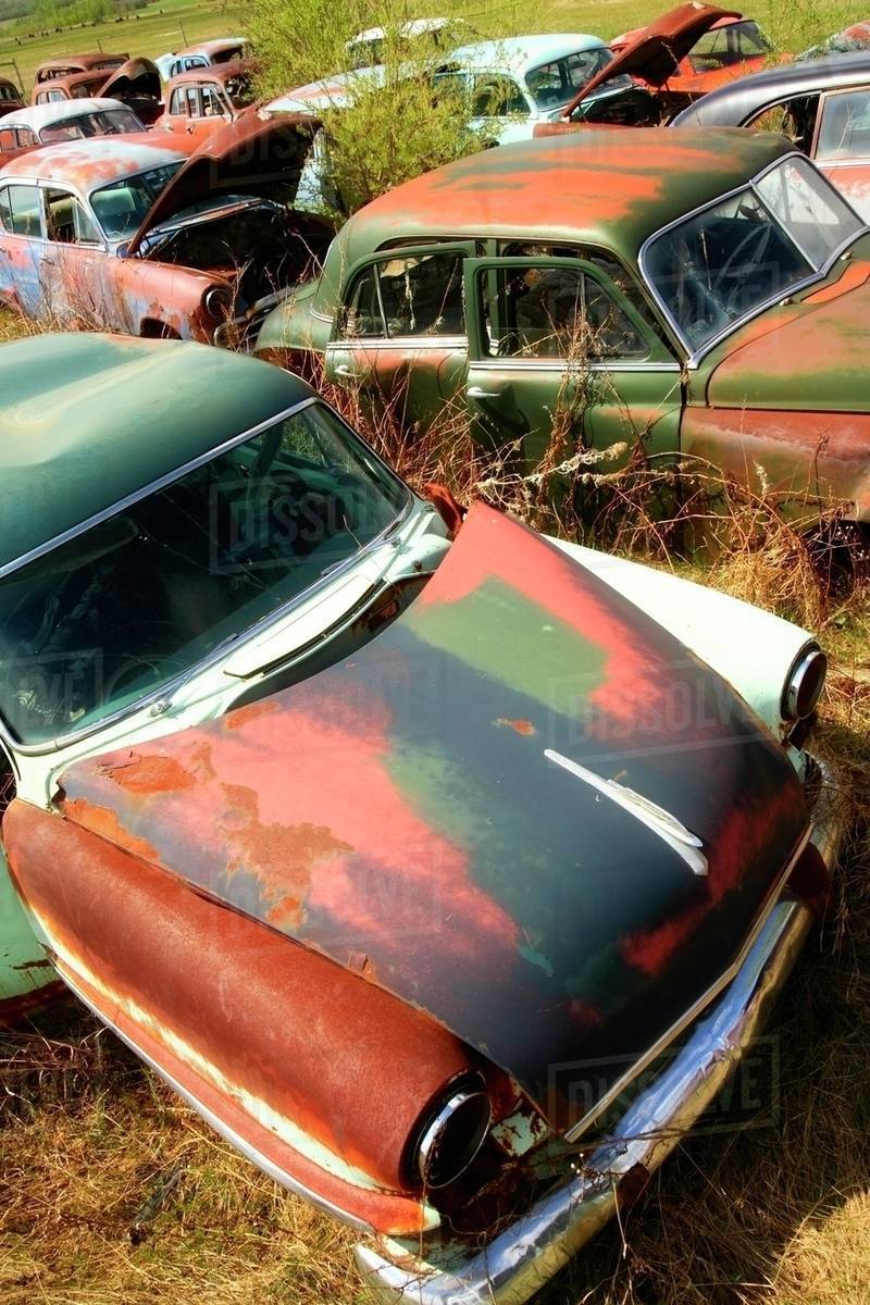 Old Rusted Cars - Stock Photo - Dissolve