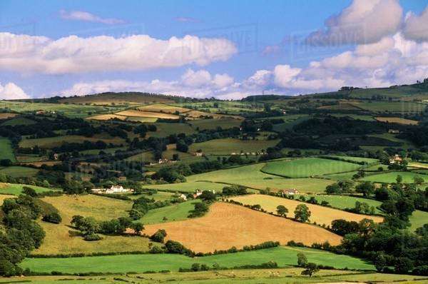 Fields Near Conwy, Wales - Stock Photo - Dissolve