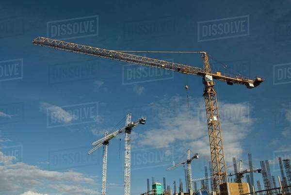 Cranes, Vancouver, Bc, Canada - Royalty-free Stock Photo | Dissolve