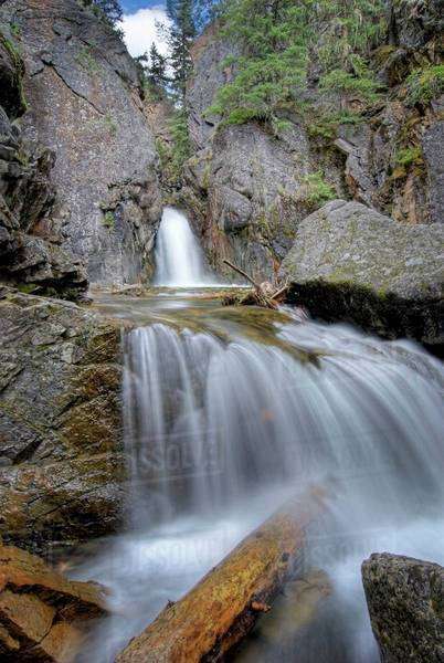 A Waterfall In Kananaskis - Stock Photo - Dissolve