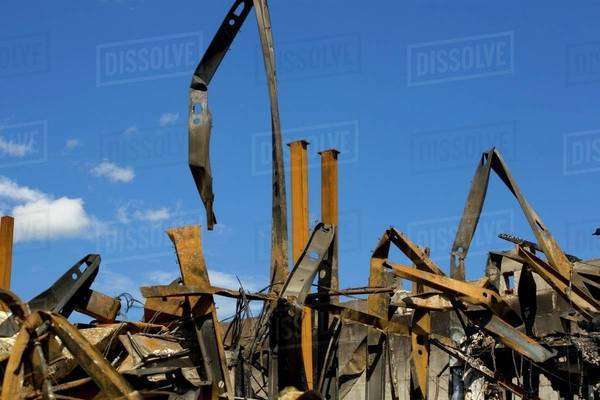 Remnants Of Burnt Down Building - Royalty-free Stock Photo | Dissolve