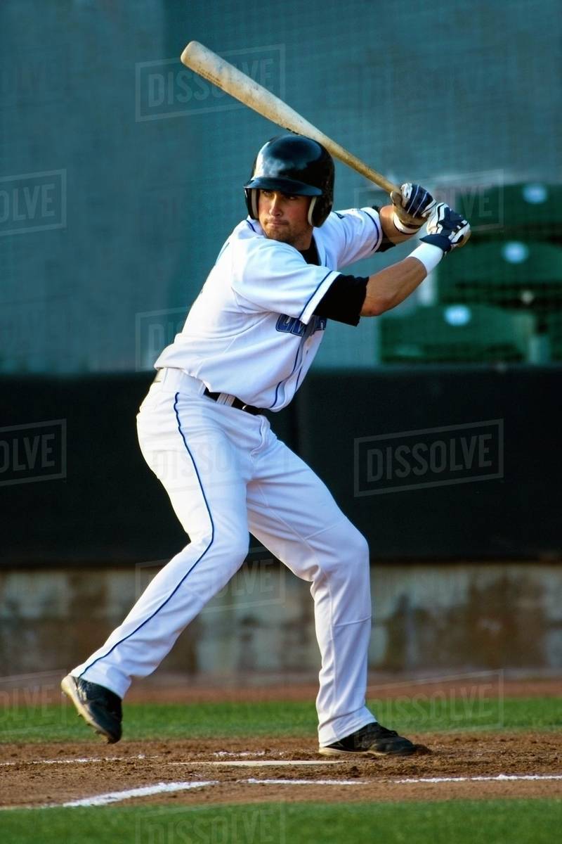 Baseball Player At Bat - Royalty-free Stock Photo | Dissolve