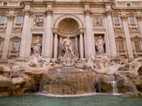 Trevi Fountain, Rome, Italy; Baroque Fountain Completed In 1762 ...