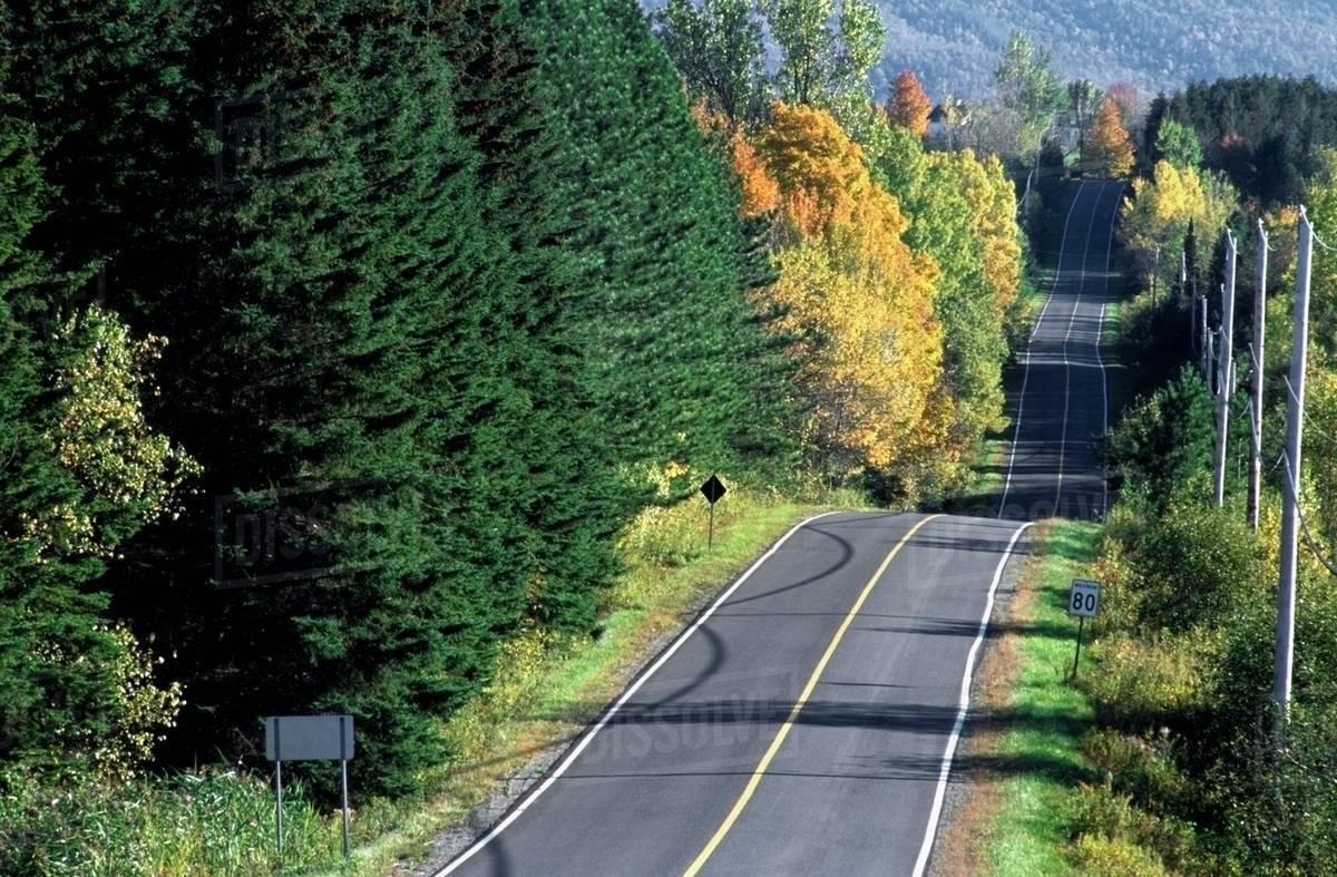 Hilly Road, Eastern Townships, Quebec, Canada - Royalty-free Stock ...