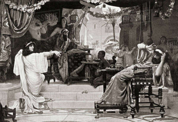 Esther denouncing Haman. Haman, a favourite at the court of Artaxerxes ...