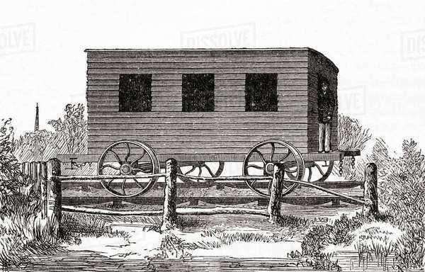 "Experiment" the first passenger railway carriage of The Stockton and ...