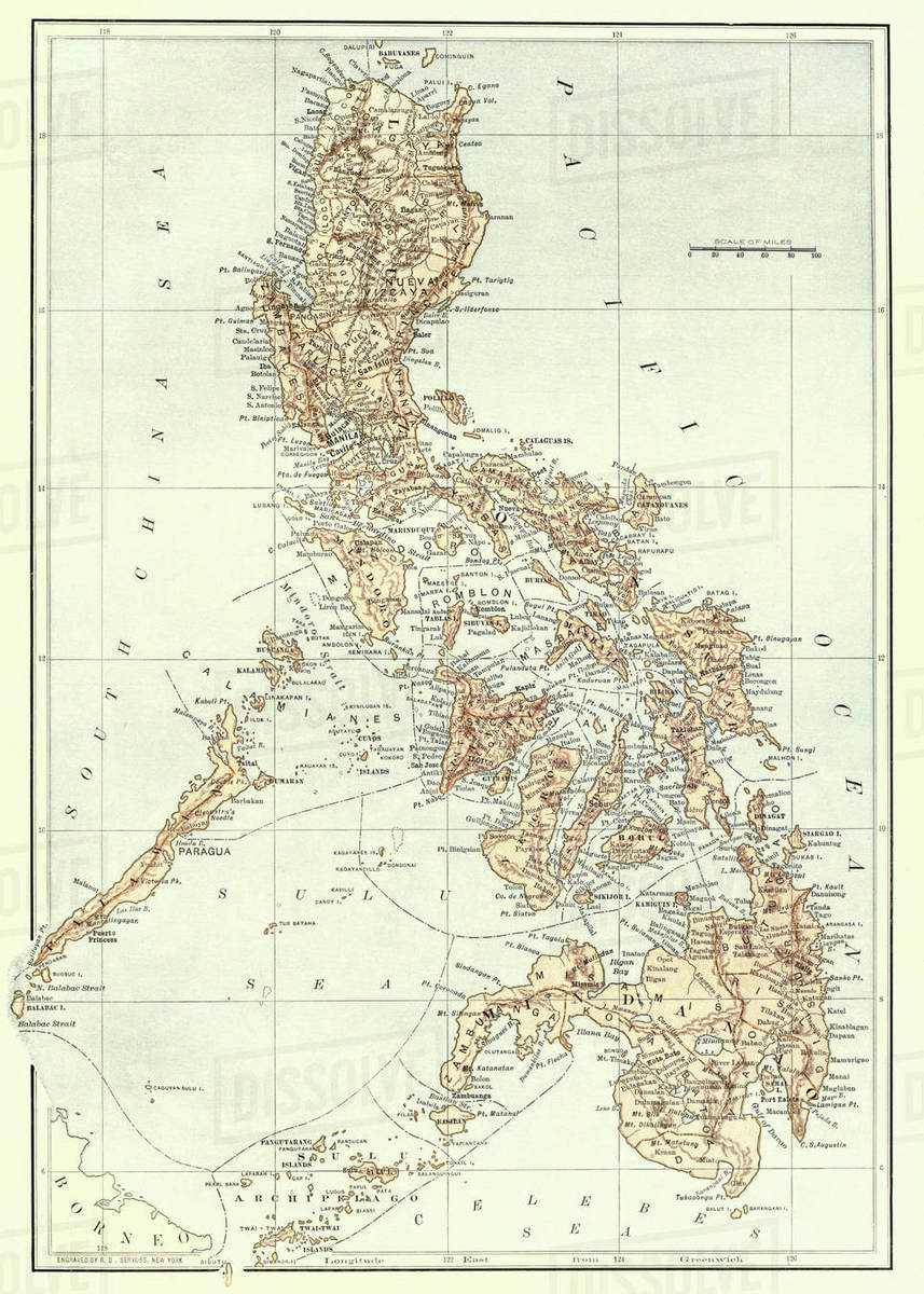 Map of the Philippines at the end of the 19th century. From Harper's ...